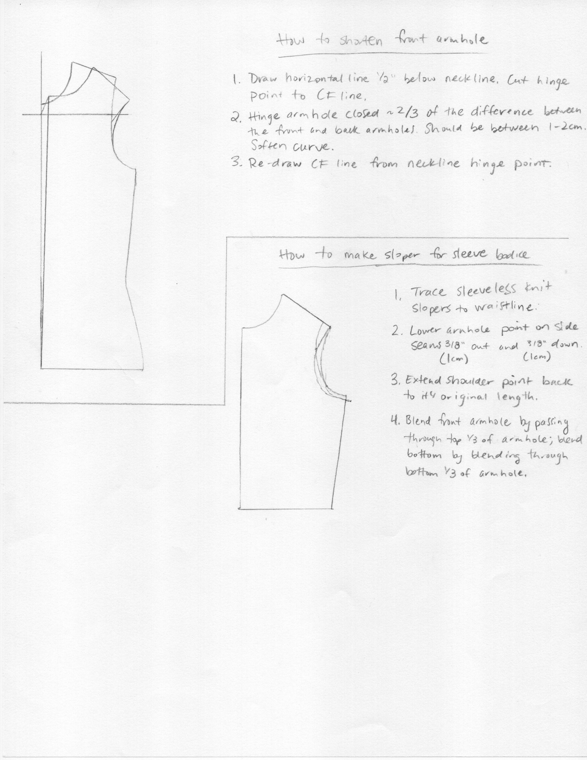 How to shorten front armhole – Jenae Lawson